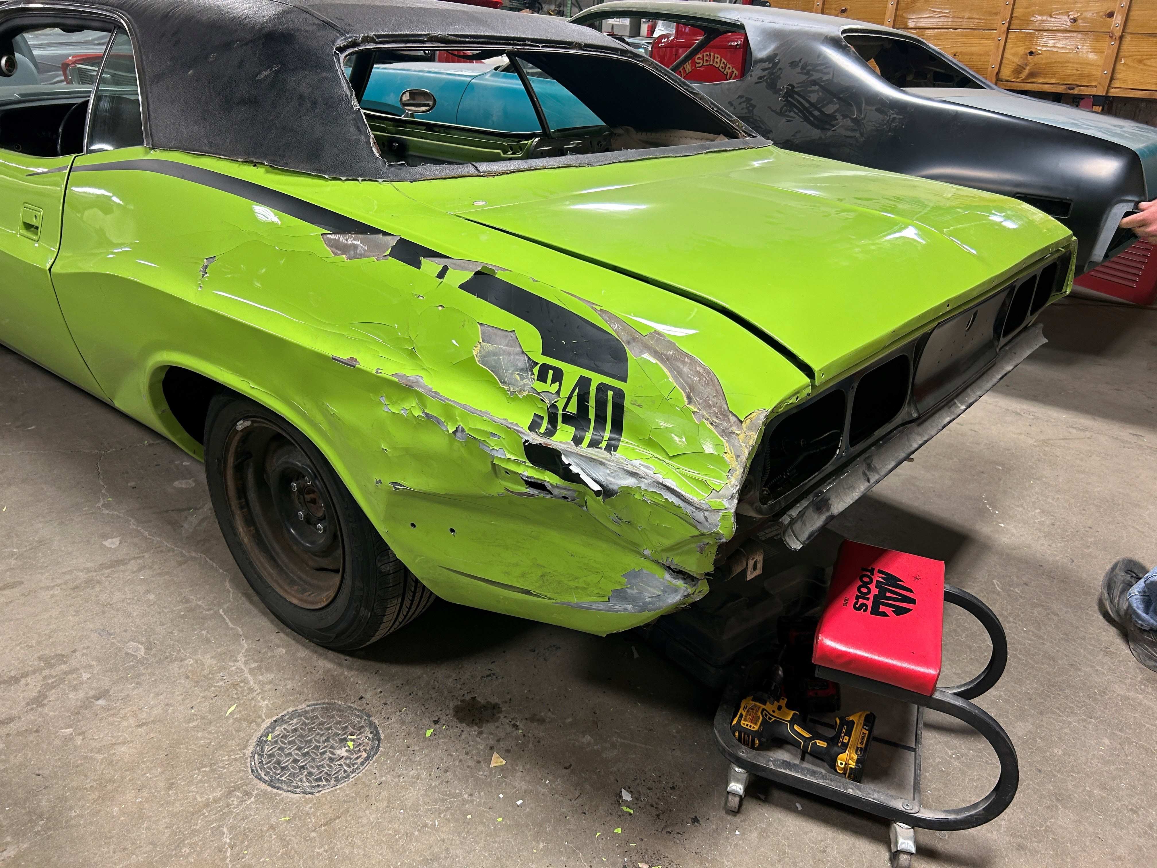 '73 Challenger Resto-Mod | Bodywork has begun | For E Bodies Only Mopar ...